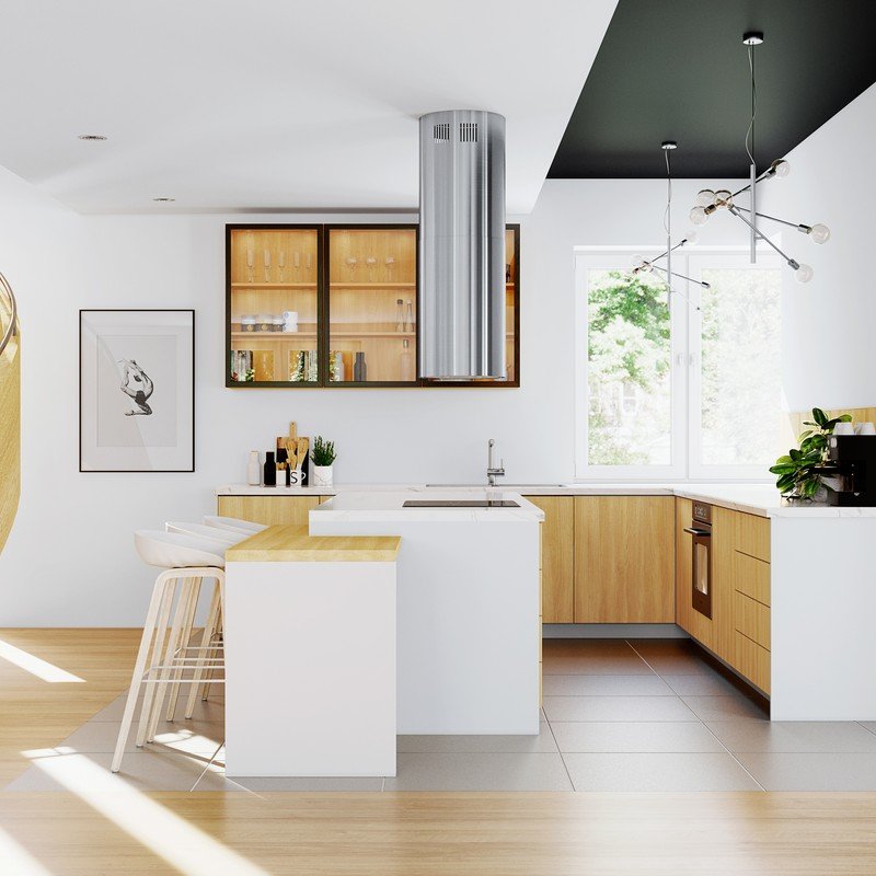 Hota de insula Asterio Isola 39.1 Inox, clasa energetica B, 39 cm ...