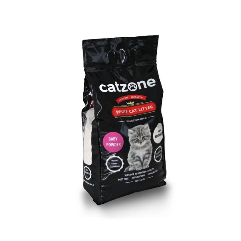 Nisip super premuium, Catzone Clumping, Baby Powder 6L/5kg - eMAG.ro