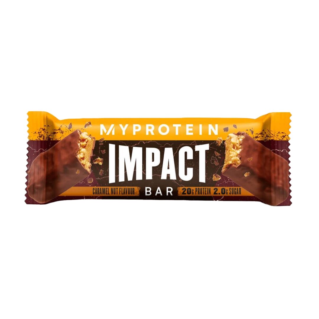Baton proteic, MyProtein Impact Bar caramel cu alune 64 g - eMAG.ro