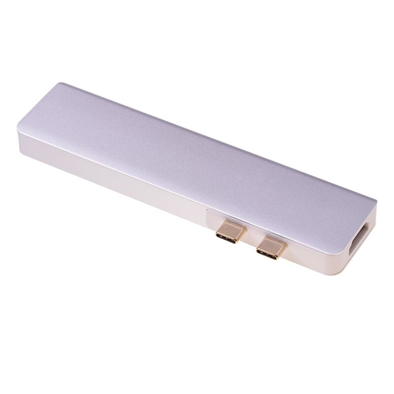 Adaptor 7 in 1 pentru Apple MacBook Pro/Air, 4K, Argintiu - eMAG.ro