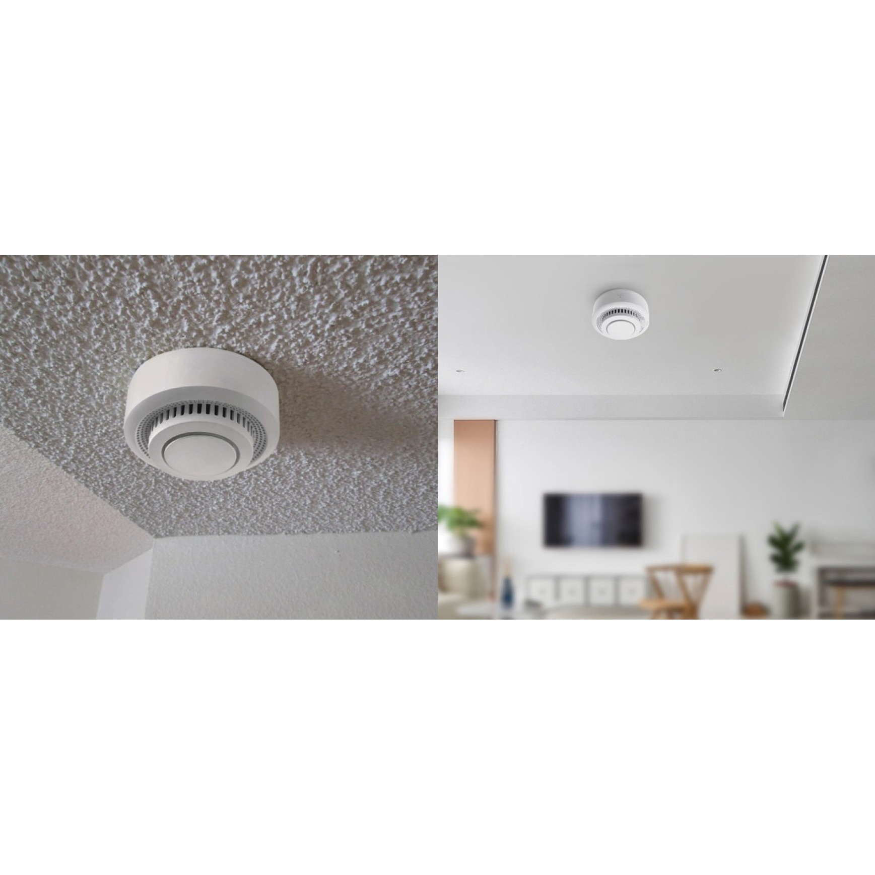 Detector fum cu senzor, Onshop, Wireless, compatibil cu aplicatia Tuya ...