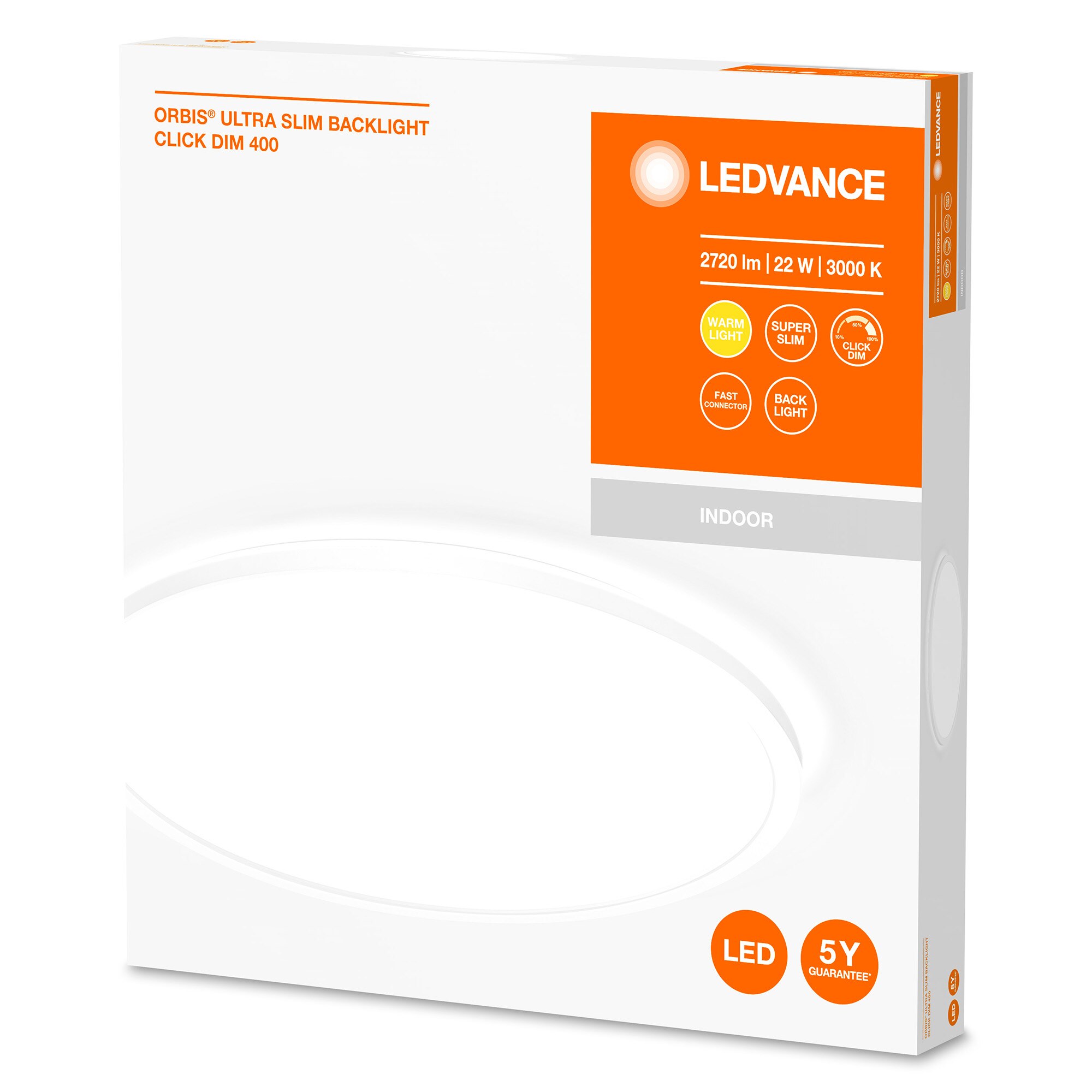 Плафон Ledvance Orbis Ultra Slim LED, Със затъмняване, 22W, 1850 lm ...