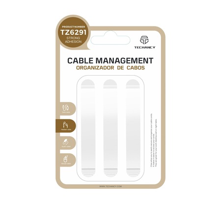 Organizator fix de cabluri birou, Techancy, alb - eMAG.ro