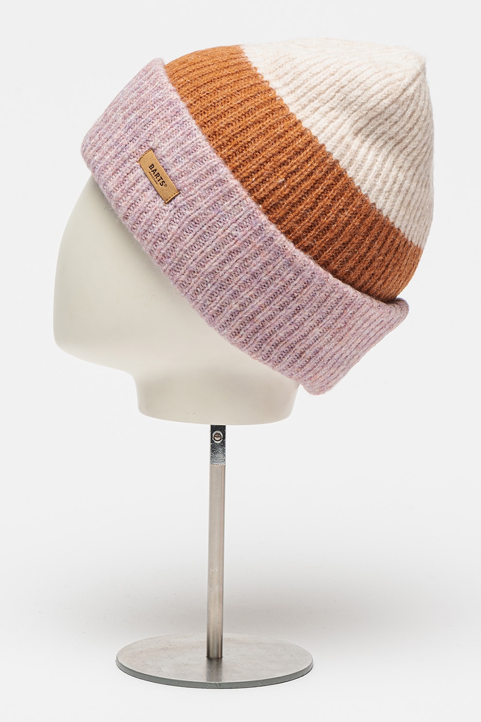 Barts, Плетена шапка Suzam с лого, Лилав, Охра - eMAG.bg