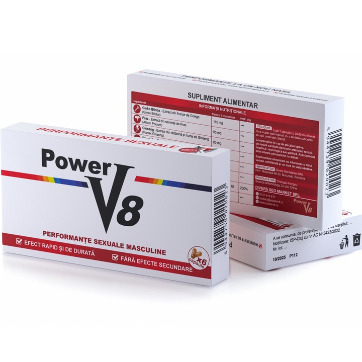Supliment alimentar pentru Potenta Power V8, Ejaculare Precoce si ...