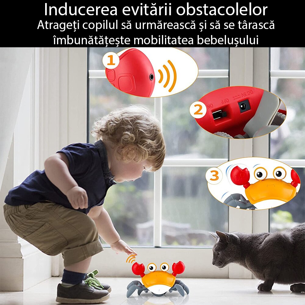 Crab tarat Dollcini, 400582, Albastru, 23x12.5x12.5cm - eMAG.ro