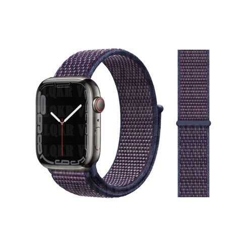 Curea smartwatch nylon compatibila cu Apple Watch 1/2/3/4/5/6/7/SE/8 ...