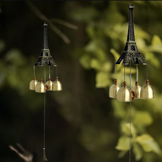 Clopotel de vant cu clopotei si Turnul Eiffel pentru casa sau gradina ...
