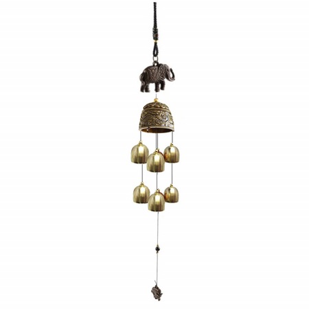 Clopotel de vant cu floare de campanula si 6 clopotei pentru casa sau ...
