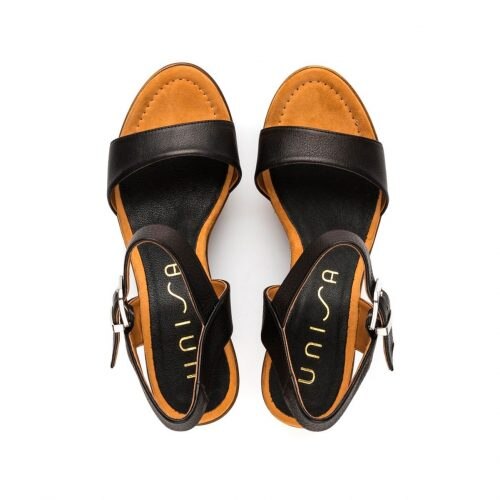 Sandale toc, Unisa, Negru, 38 EU - eMAG.ro