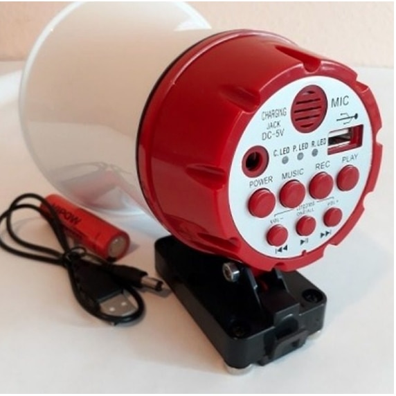 Megafon rotund cu usb si inregistrare 15W voice player - eMAG.ro