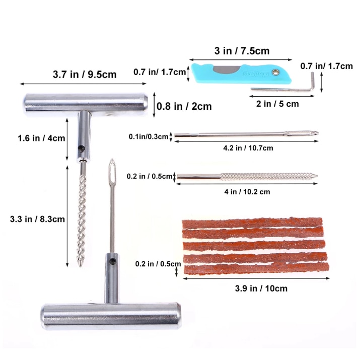 Kit vulcanizare metalic pentru reparatie pana anvelope - eMAG.ro
