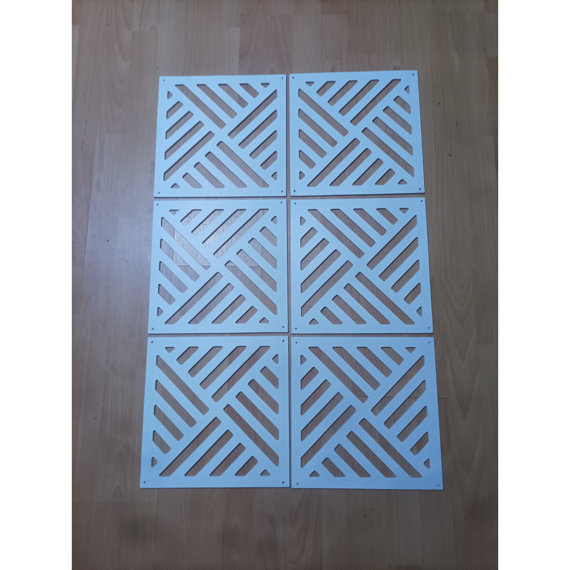 Panou despartitor traforat, pvc alb Mos002, 30x30 cm, 5 mm - eMAG.ro