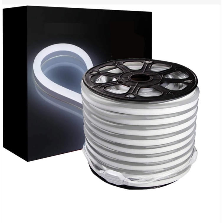 Furtun Luminos Led Neon Flex Lumina Alb Rece 1m - eMAG.ro