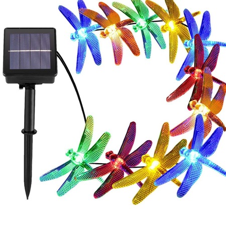 WALALLA Dragonfly napelemes kerti lámpa, LED, 20 LED lámpa, 6.5 m ...