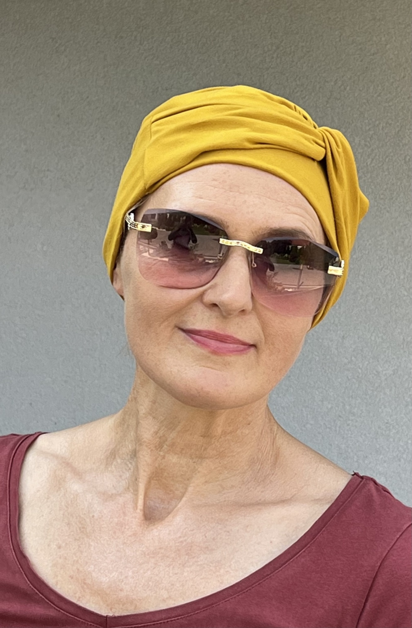 Turban Sara, Eva Design, Bumbac, Galben, One-size - eMAG.ro