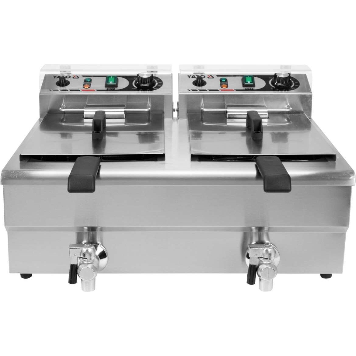 Двоен електрически фритюрник с вентил Yato YG-04634, 2x 12L / 2x 16L - eMAG.bg
