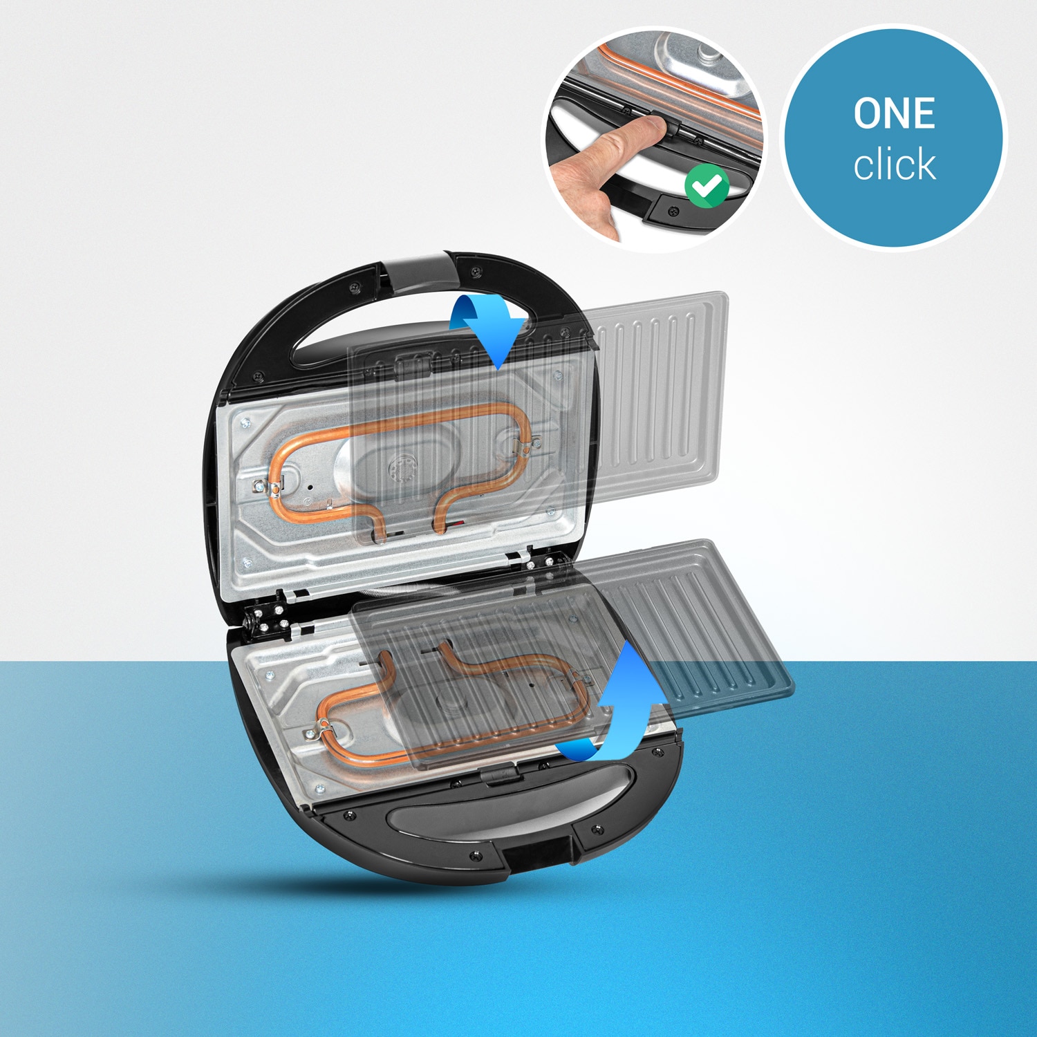 Lehmann Masterplate 5in1 Elektromos grill, 800/1200W, 5 cserélhető ...