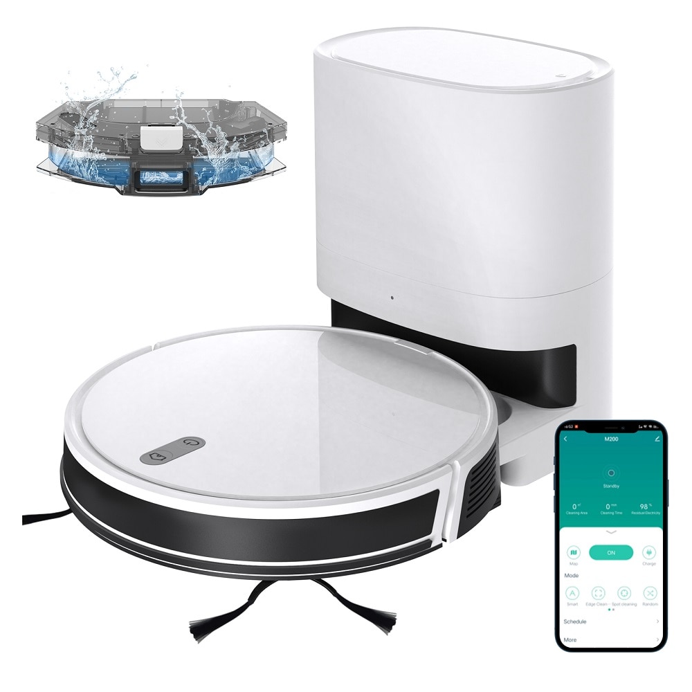 Robot de aspirare INOMI M20, 50W, statie inteligenta de golire automata ...