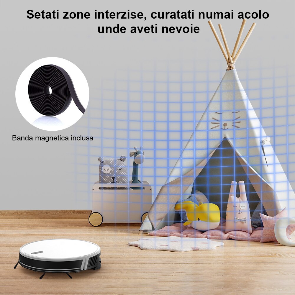 Robot de aspirare INOMI M20, 50W, statie inteligenta de golire automata ...