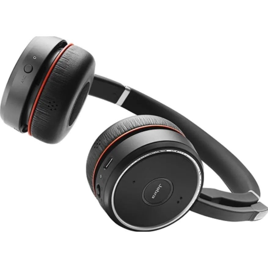 Casti Jabra Evolve 75 SE MS Stereo cu stand, inclus Link 380, Negru ...