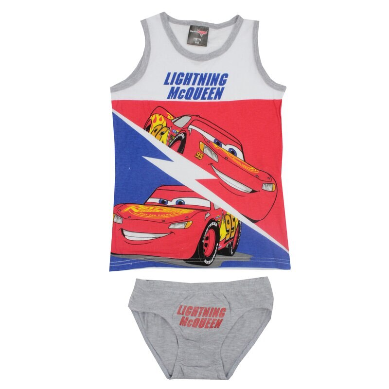 Set maieu si chilot, bumbac, Lightning McQueen, gri 110-116 CM - eMAG.ro