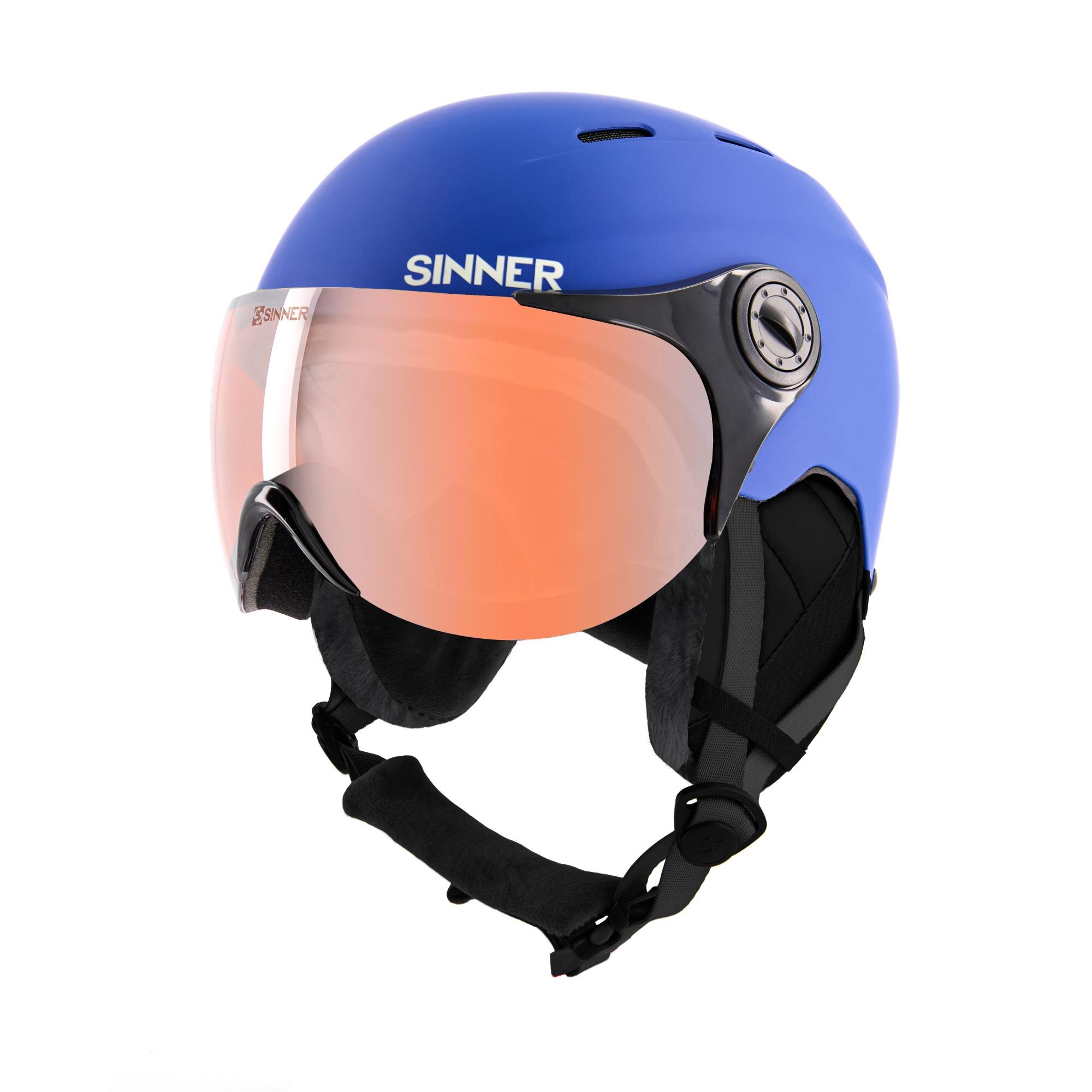 Casca de ski Sinner Typhoon Visor, Albastru, marime M - eMAG.ro
