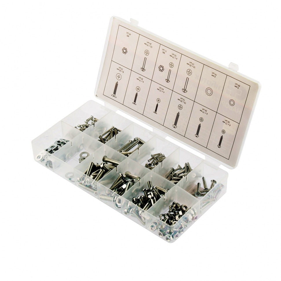 Set suruburi autofiletante, piulite, saibe, 347 articole, Sibertech ...