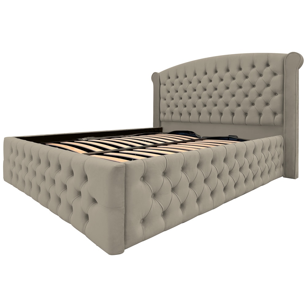 Pat Massimo Luxury dublu cu somiera rabatabila si spatiu de depozitare ...