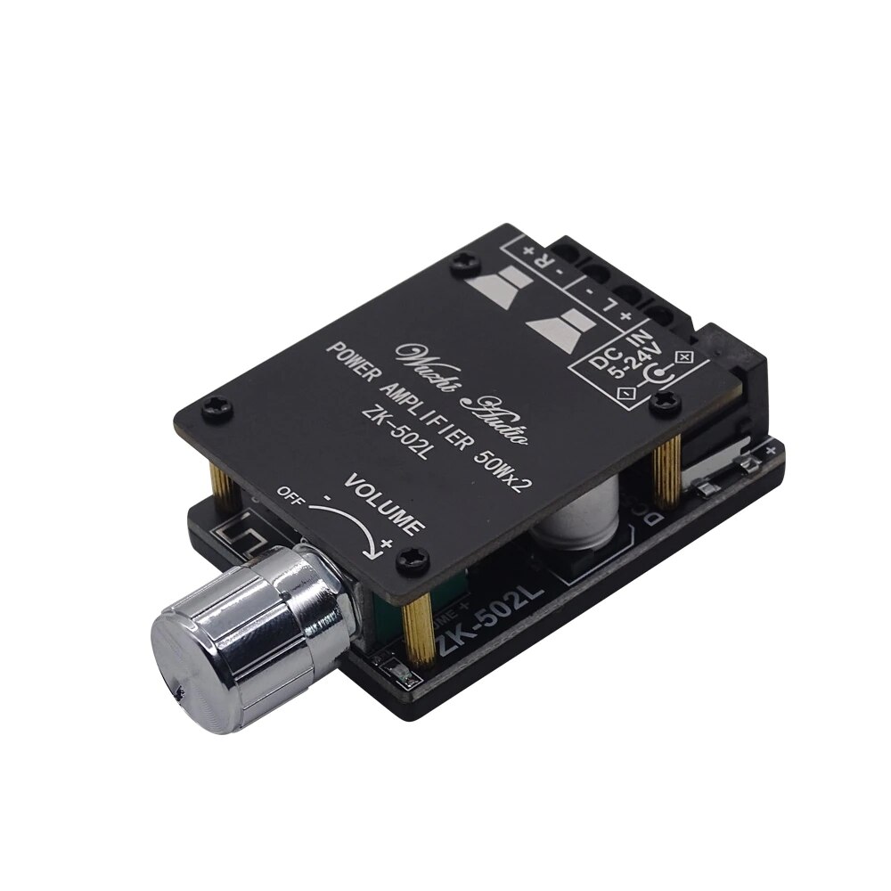 Amplificator stereo HiFi ZK-502L, Bluetooth 5.0, 2*50 W, 2-24 v - eMAG.ro