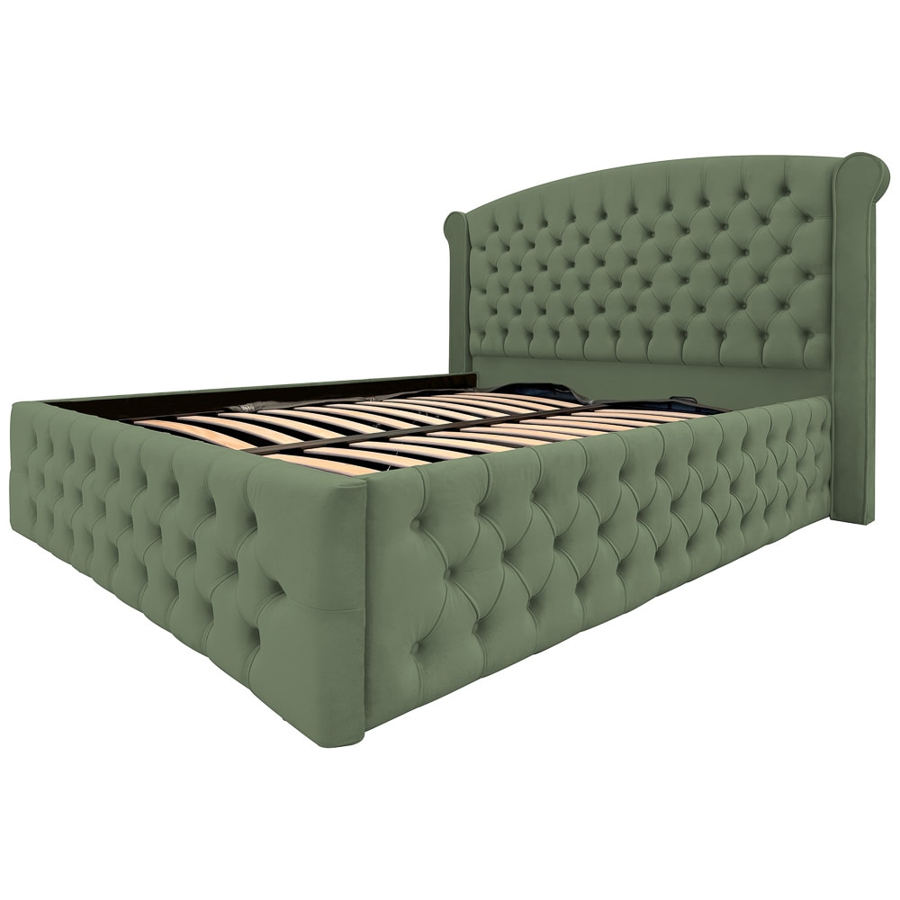 Pat Massimo Luxury dublu cu somiera rabatabila si spatiu de depozitare ...
