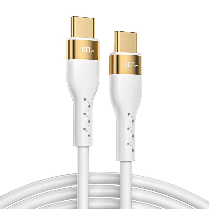 Cablu fast charger si transfer date ranforsat USB-C la USB-C, 100 W PD ...