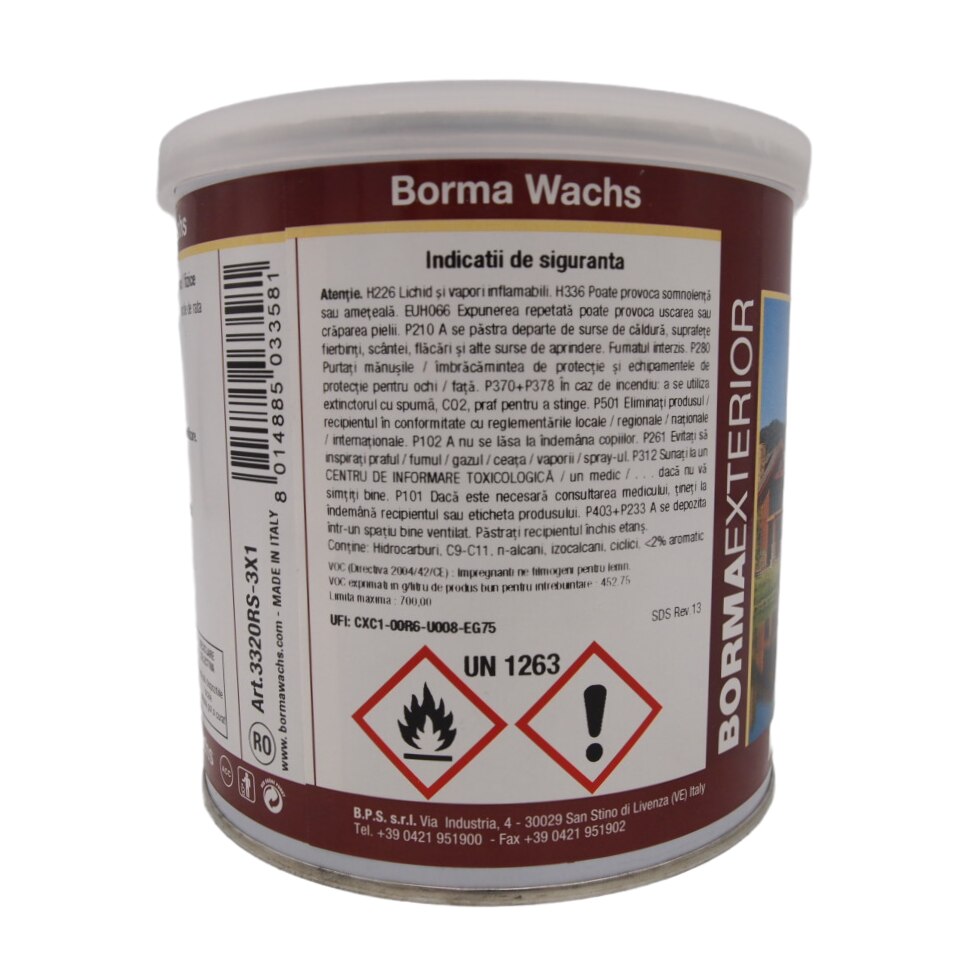 Impregnant decorativ pe baza de ceara pentru lemn, Borma Wachs ...