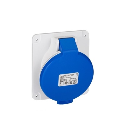 Priza inclinata cu montaj in cofret, 220V, 32A, 2P + E, IP44, PKF32F423 ...