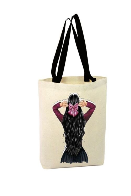 Geanta personalizata canvas TOTE maner negru - eMAG.ro