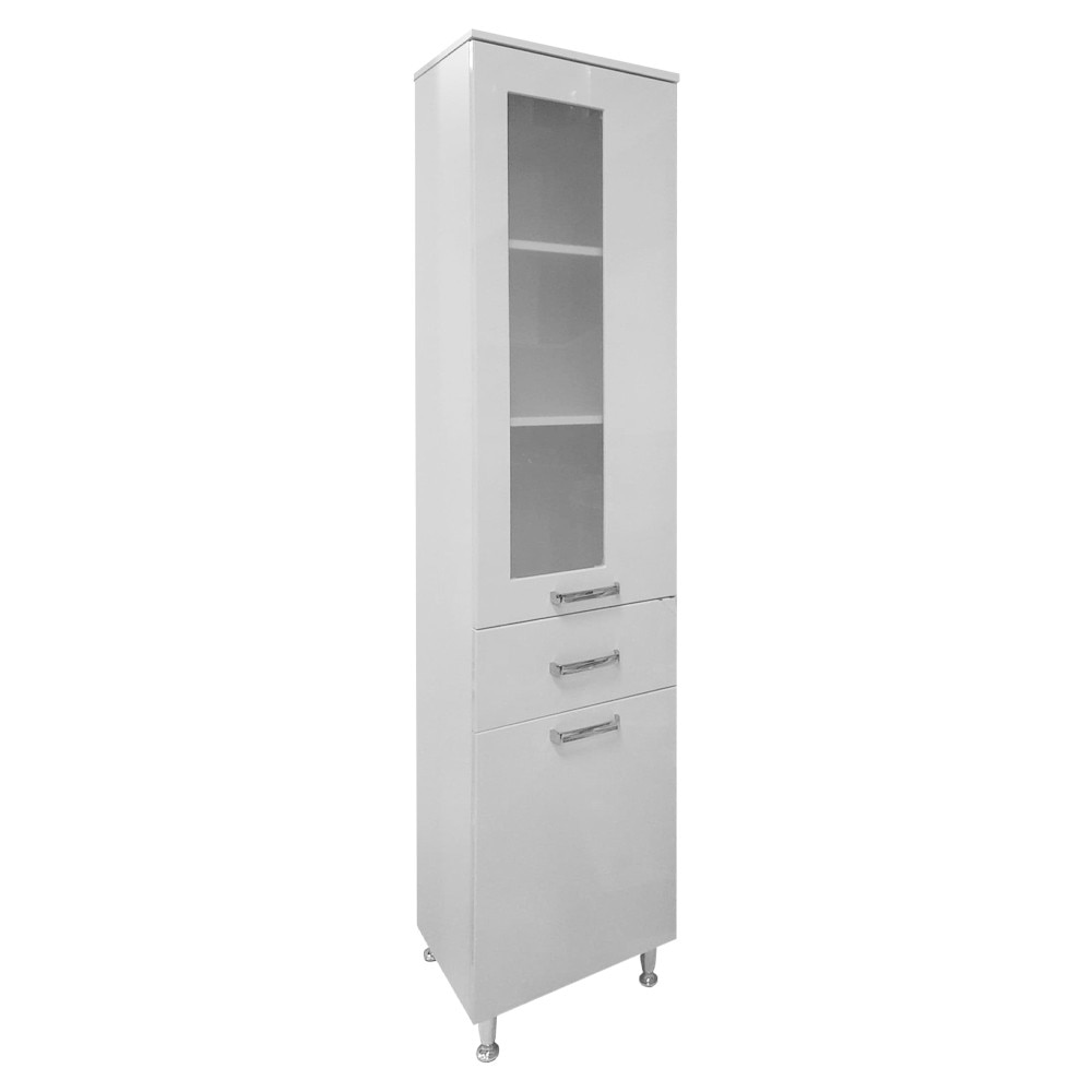 Dulap soldat baie Venus, alb, 40x190 cm - eMAG.ro