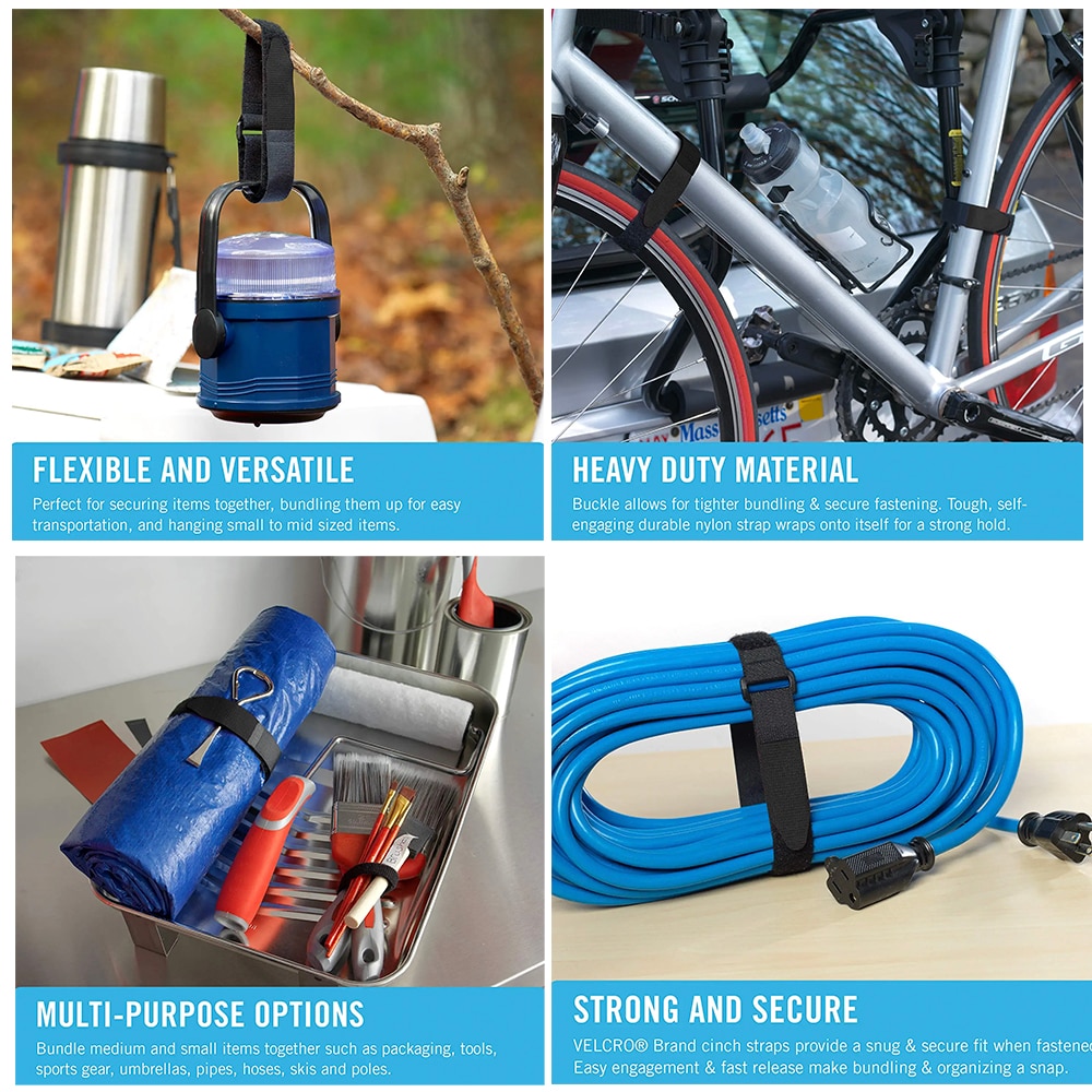 Set 5 curele prindere cabluri, MatchEasy, Nailon/Plastic, 600mm, Negru ...