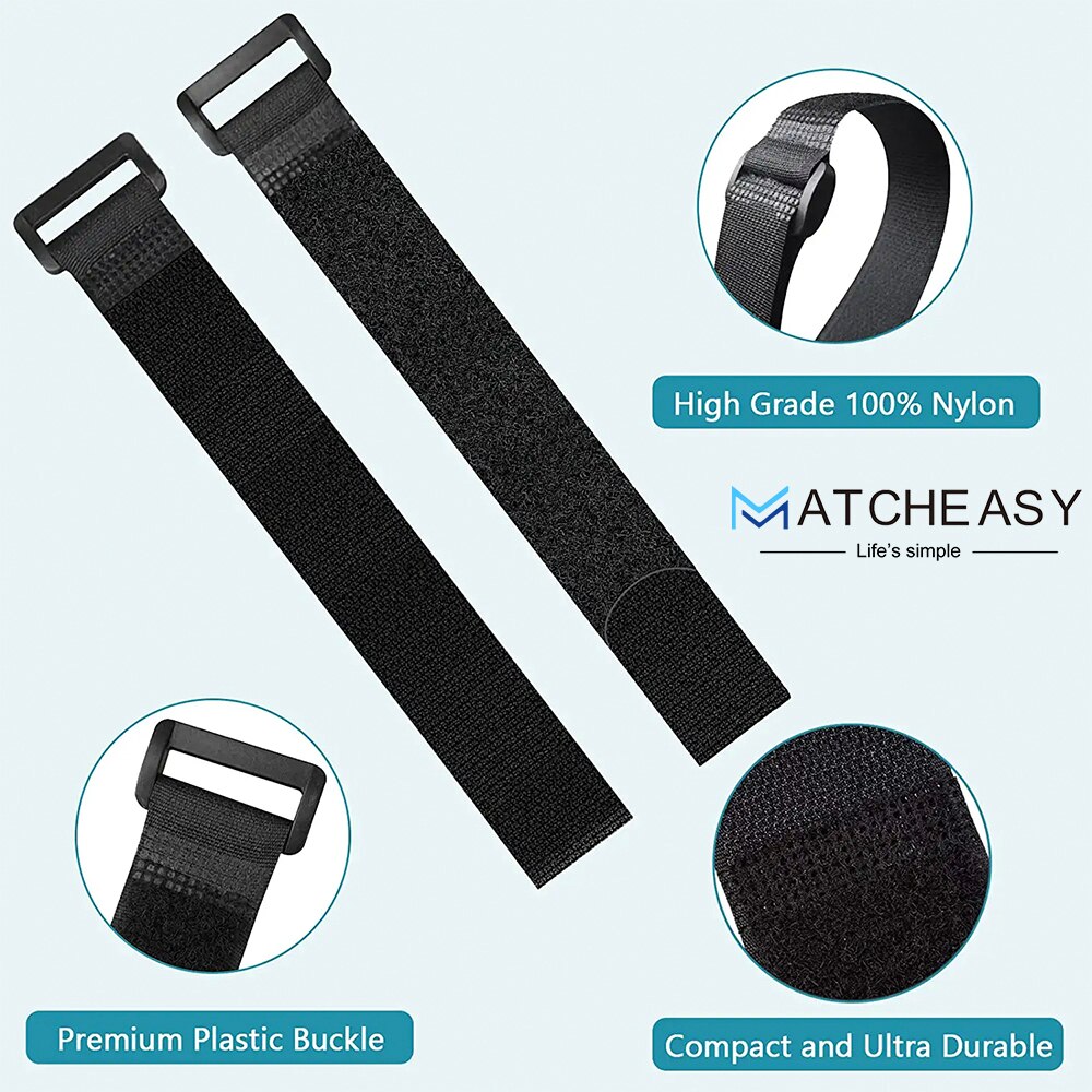 Set 5 curele prindere cabluri, MatchEasy, Nailon/Plastic, 600mm, Negru ...