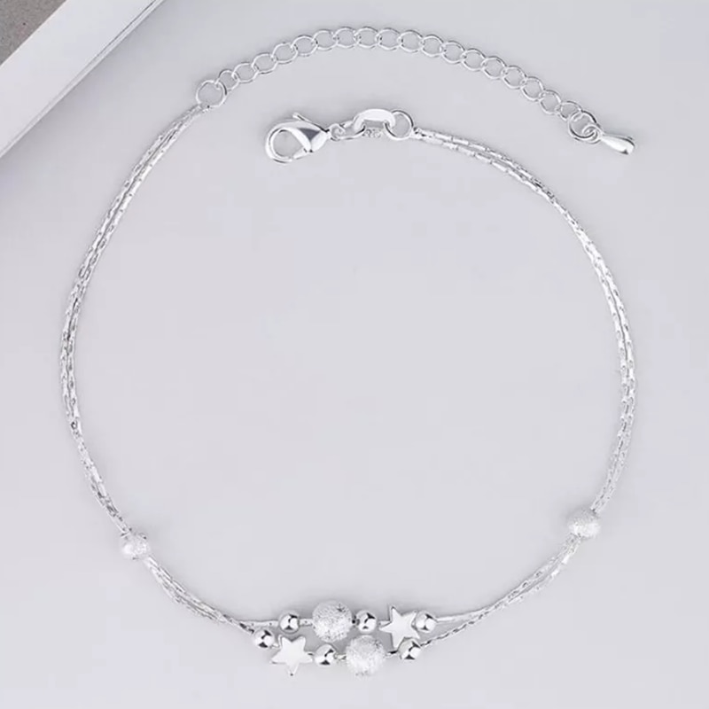 Bratara dama argint 925, model galaxie, dublat, accesorii bilute si stelute, reglabila, EFAYN ...