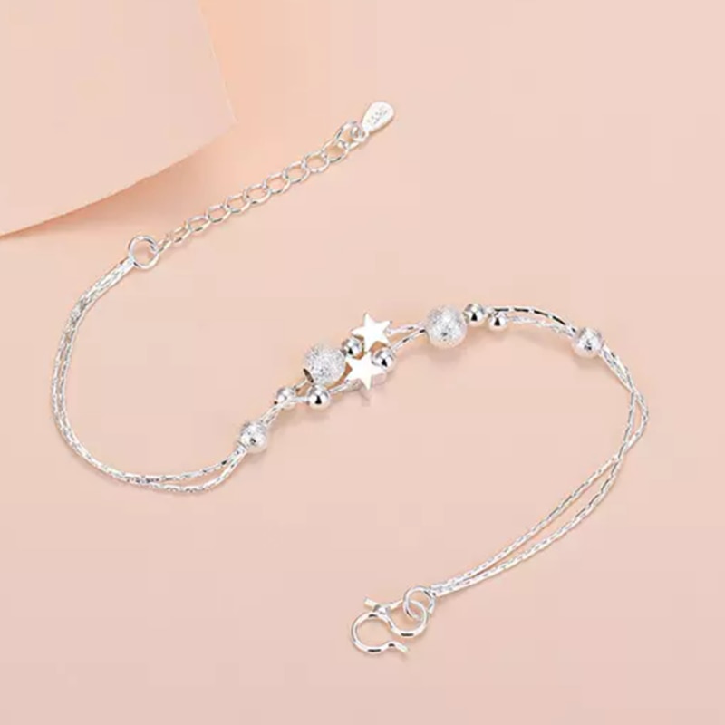 Bratara dama argint 925, model galaxie, dublat, accesorii bilute si stelute, reglabila, EFAYN ...