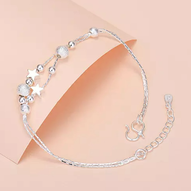 Bratara dama argint 925, model galaxie, dublat, accesorii bilute si stelute, reglabila, EFAYN ...