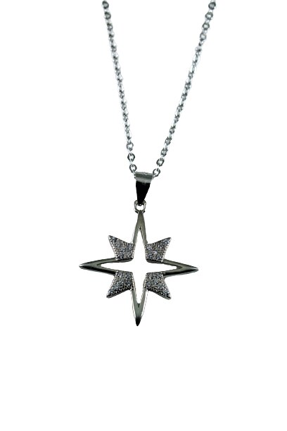 Colier din argint 925 TSR, cu pietre semipretioase ziconiu, model 1 ...