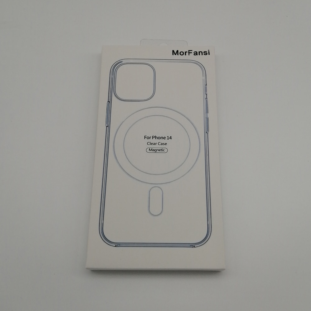 Set cu husa transparenta MagSafe si folie sticla camera, MorFansi ...