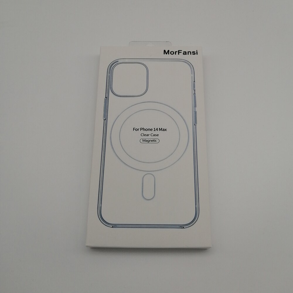 Set cu husa transparenta MagSafe si folie sticla camera, MorFansi ...