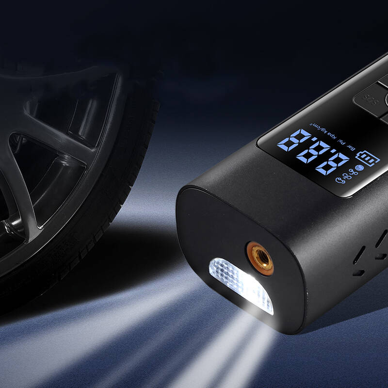 Compresor de aer portabil pentru anvelope, 6000mAh, 150PSI, Afisaj LCD ...