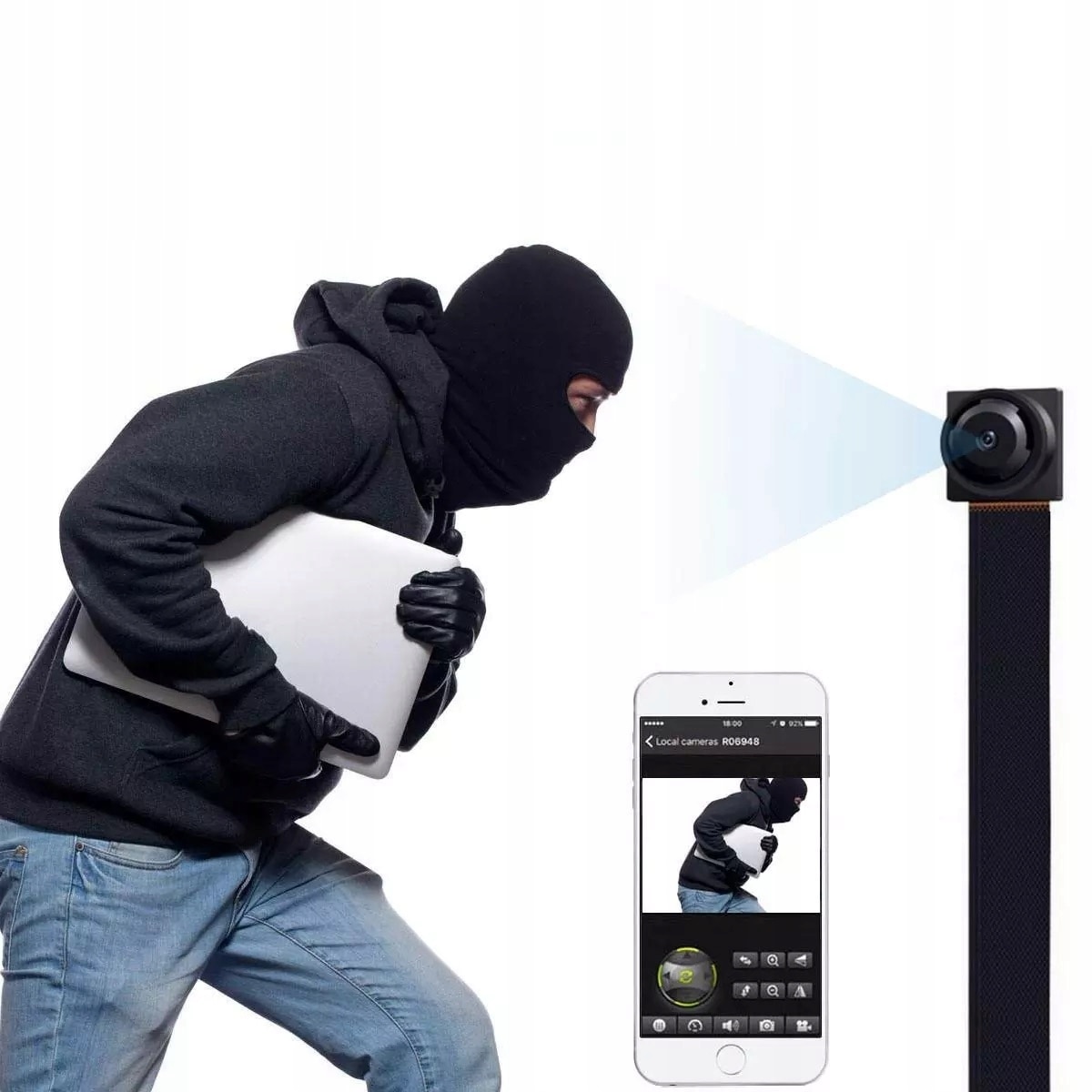 Mini camera Spy Wifi, Onshop, Detectie ascunsa, Wireless, 8 x 8 mm ...