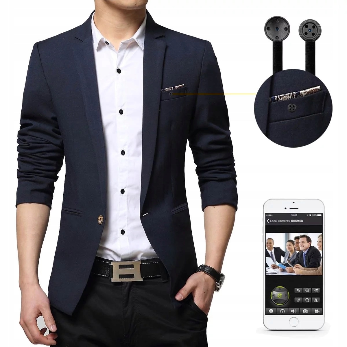 Mini camera Spy Wifi, Onshop, Detectie ascunsa, Wireless, 8 x 8 mm ...