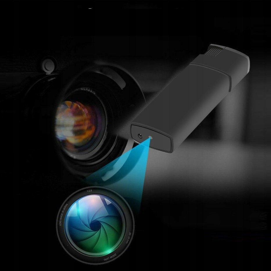 Camera Spion cu Lentila Invizibila in Bricheta Reala, Senzor de Miscare ...
