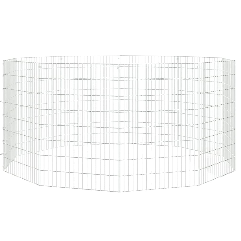 Cusca pentru iepuri vidaXL, 10 panouri, 54x80 cm, fier galvanizat - eMAG.ro