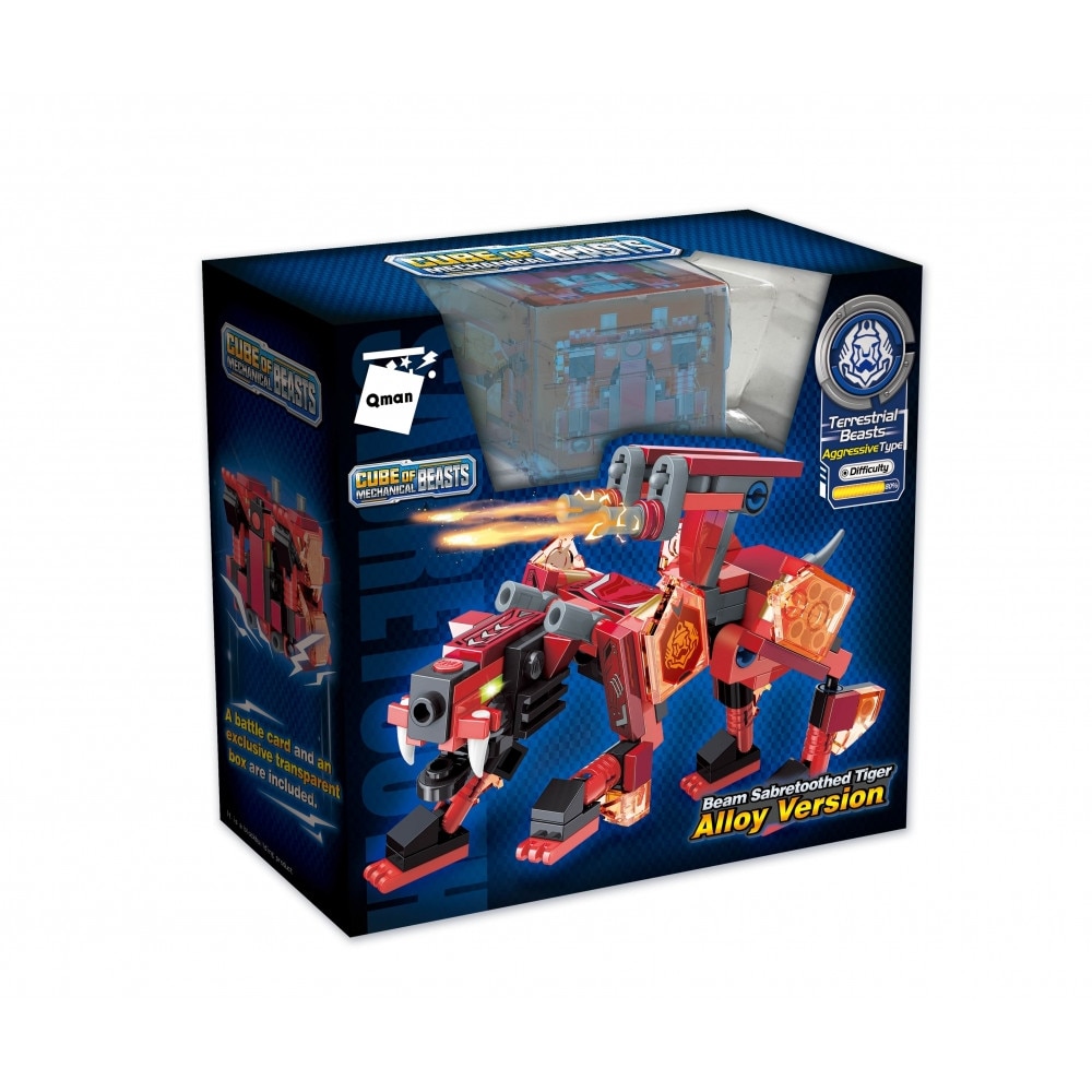 Set constructie, Qman, Mechanical Beasts, Tigru cu dinti de sabie, 145 ...